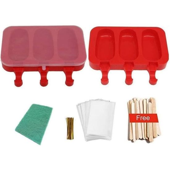 2 pack de Popsicle glace moules, moules de sucette glacée en Silicone ...