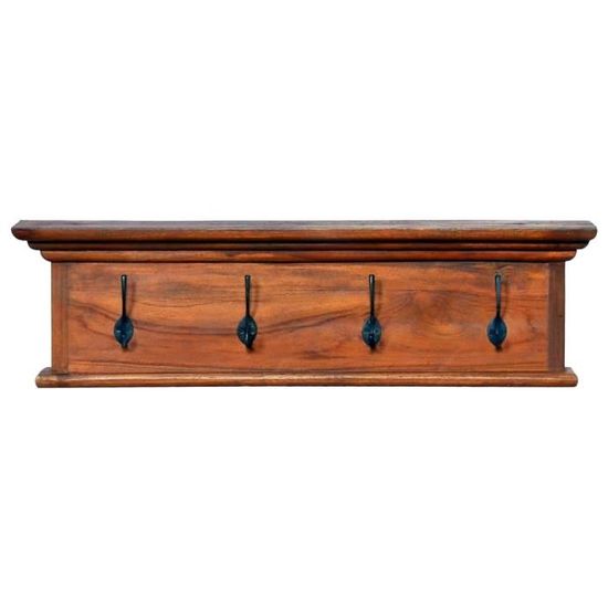 ELEVATEUR GARDE-ROBE - BAO Portemanteau mural 70x10x20 cm Bois de teck ...