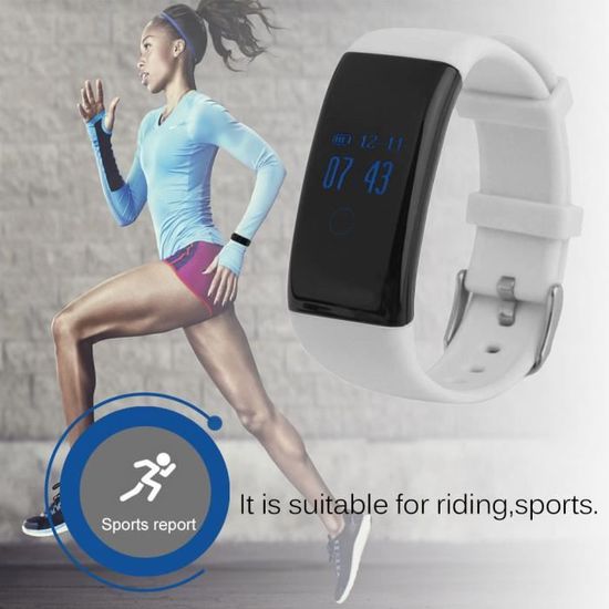 OLED Screen Smart Bracelet blanc - Cdiscount Sport