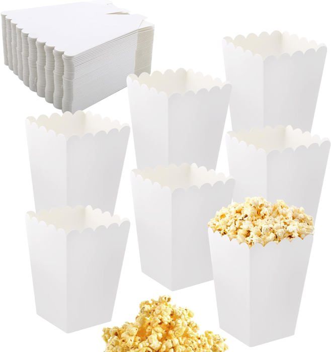 50 Pièces Boîtes À Pop-Corn, Boites À Popcorn Et Bonbons, Carton ...