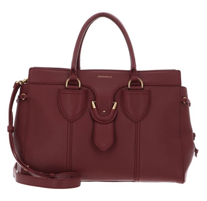 COCCINELLE Sac à main marron en cuir pour femme - York Handbag Grained ...