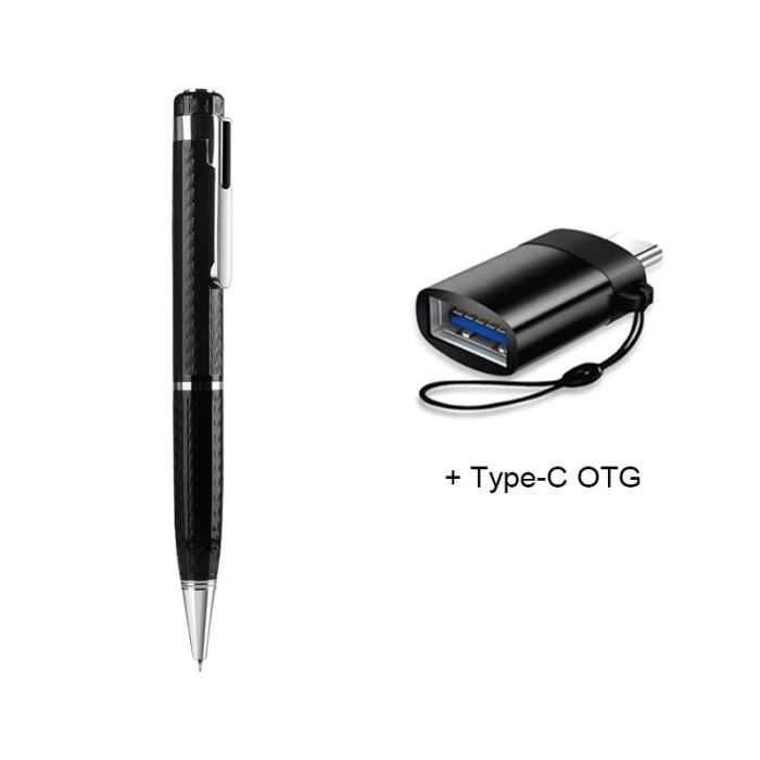 Avec type-c otg - 16G - Mini enregistreur vocal stylo espion mouchard ecoute espionnage écoute ...