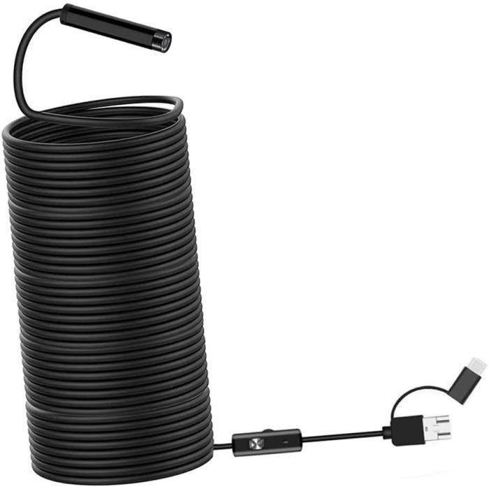 Caméra d'inspection d'endoscope USB 15 m, 8 mm Android Windows Micro ...