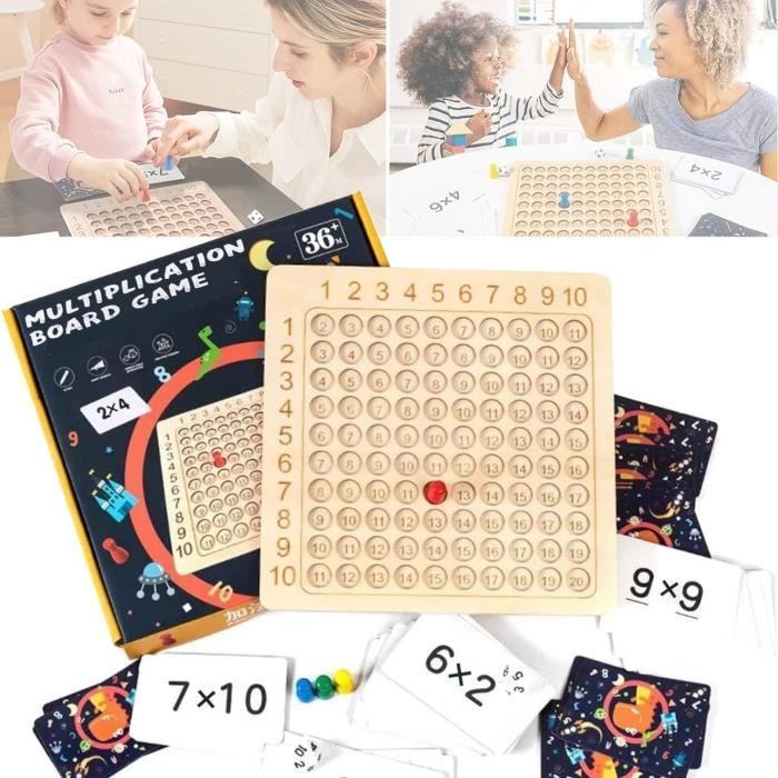 Board De Multiplication Montessori, Multiplication En Bois ...