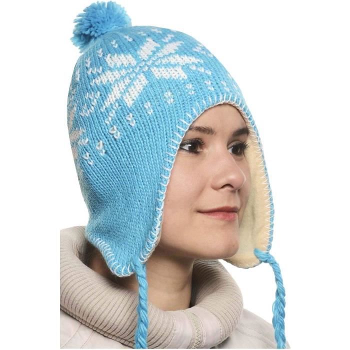 Bonnet Péruvien Chullo Chullu Avec Pompon Mixte Homme Femme Couleurs