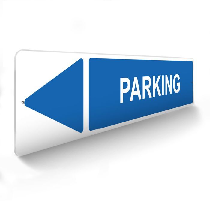 Panneau de signalisation pour parking · Parking gauche- 48 x 10 cm - Cdiscount