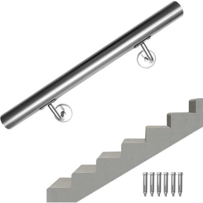Rampe d'escalier en acier inoxydable - Main courante murale - Pour l ...