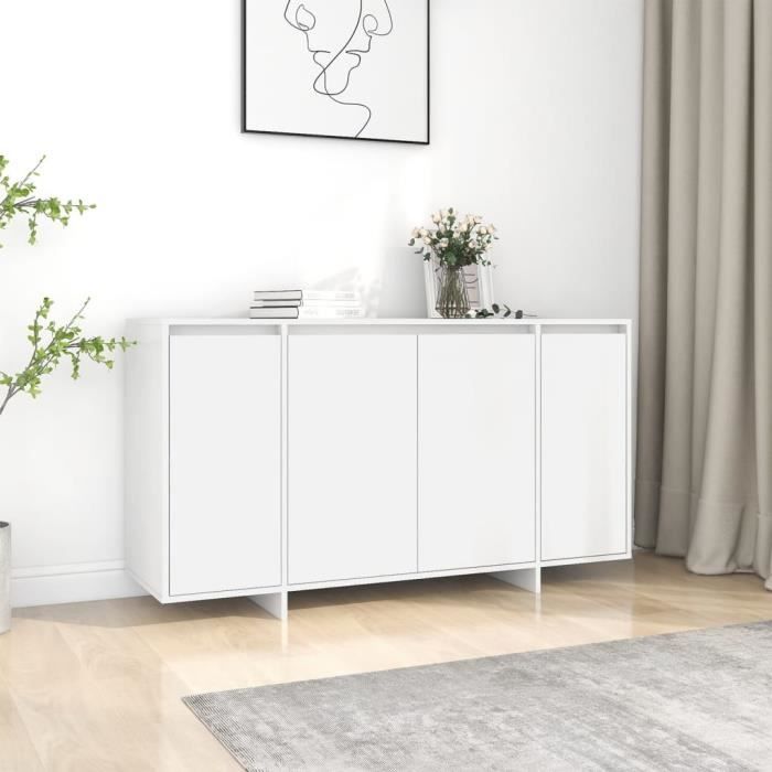 (NOUVEAU)Buffet bahut - Design Moderne - Buffet Blanc 135x41x75 cm ...