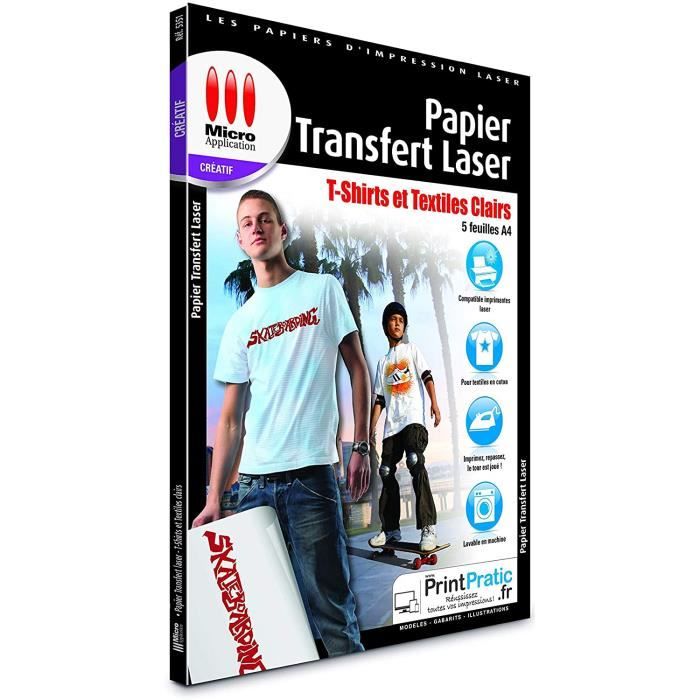 Papier transfert - Transfert textile thermocollant - Papier transfert ...