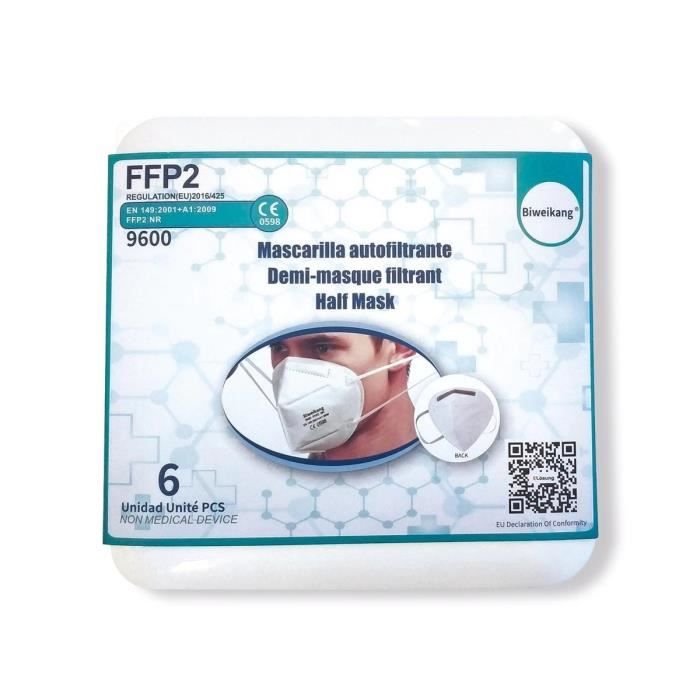 Masque ffp2 blanc (boite de 6 pcs) - Cdiscount Santé - Mieux vivre