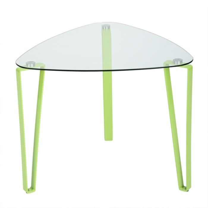 Table basse en verre Calicosy Vert - Cdiscount Maison