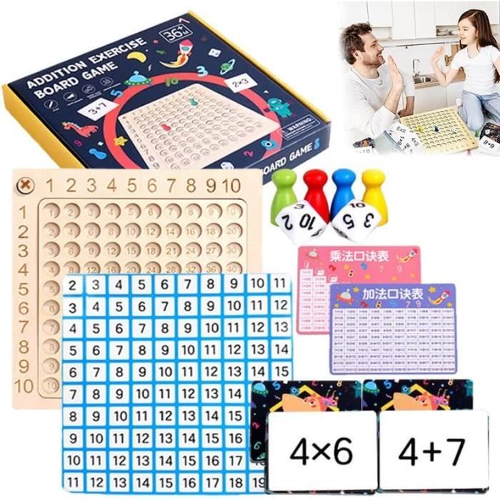 0-12 Cartes Flash Multiplication - Jeu 15 Cartes Tables 0-12 - Avec ...