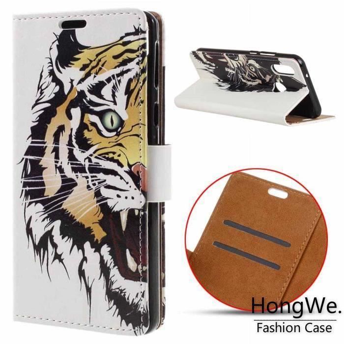Housse Honor 8X, Case Etui Flip Portefeuille Magnétique Antichoc ...