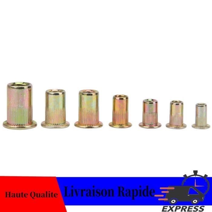 Kit d'écrou de rivet en acier galvanisé - HURRISE - 300 pièces - 5 ...