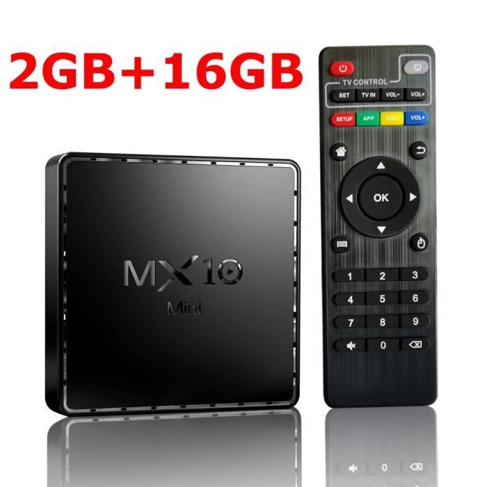 Mini boîtier Smart TV MX10 Android 10,2 Go,16 Go,5G,WiFi,BT,lecteur ...
