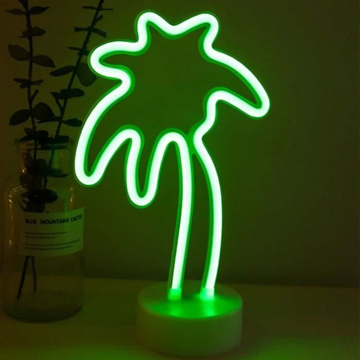 Cocotier Vert Led Enseignes Lumineuses Au Néon Veilleuse Art Support ...