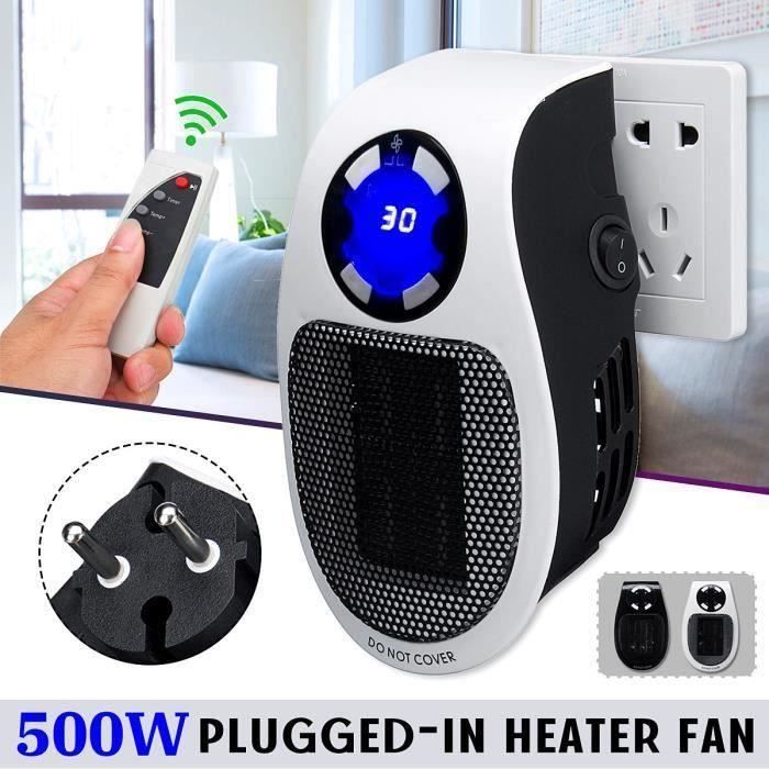 Shiny-NEÜFU 500W Mini Chauffage électrique Soufflant Radiateur Prise EU ...