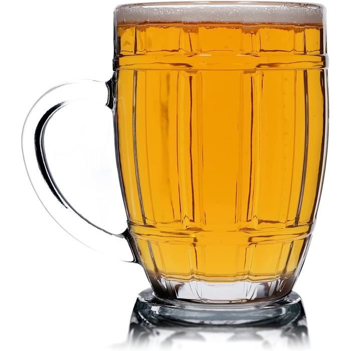 KADAX Chope à Bière, Verre à Bière avec poignée confortable, Verre à ...