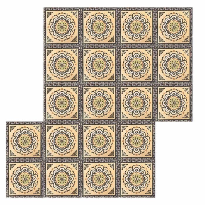 TMISHION autocollant de sol 20 PCS Tuile Diagonale Autocollant Auto ...