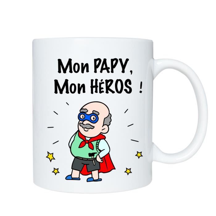 Mug personnalisé-Mon PAPY,Mon HÉROS-Cadeau idéal pour Noël,anniversaire ...