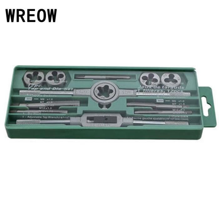 TOURNEVIS Jeu de tarauds en acier allié M6 M7 M8 M10 M12, 12 pièces, jeu métrique, vis à main ...