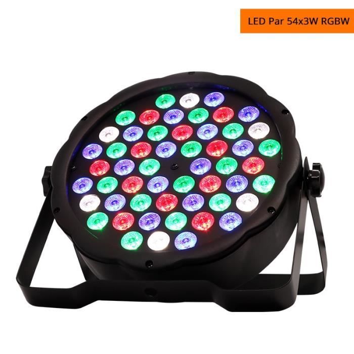 AMPOULE ECLAIRAGE DE SCENE,LED Par 54x3W RGBW-Prise anglaise ...