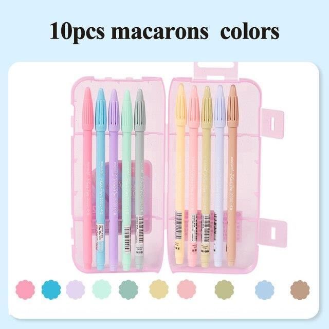 STYLO,macarons 10 colors--Monami stylos Gel à base'eau, 12-24-36 ...