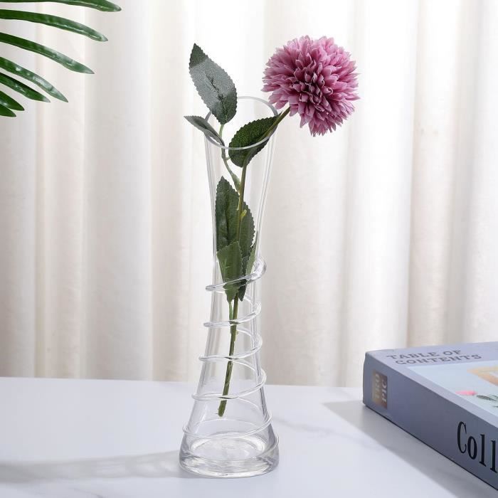 Vases En Verre Transparent De 24,9 Cm De Haut \U2013 Vase À Fleurs ...
