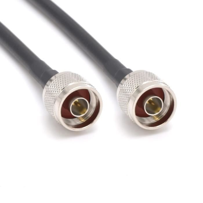 Ehskzjh N Mâle À N Mâle 7M Cable Coaxial 50Ohm 5D-Fb Ø7.5Mm Câble D ...
