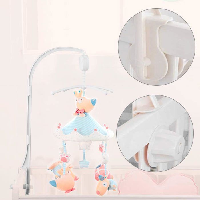 Support lit bb Lit berceau Bras mobile avec bote musique mcanique et ...