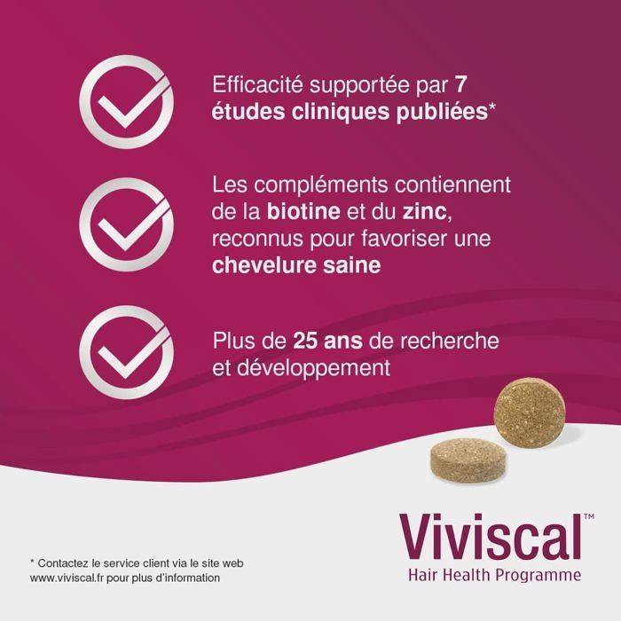 Compléments Alimentaires Viviscal - Pousse & Santé des Cheveux, 180 ...