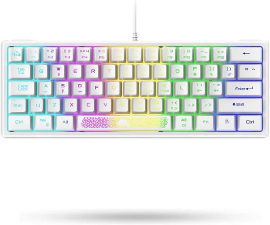60% Clavier jeu RGB, Mini TKL Mécanique Sensation Clavier, Compatible ...