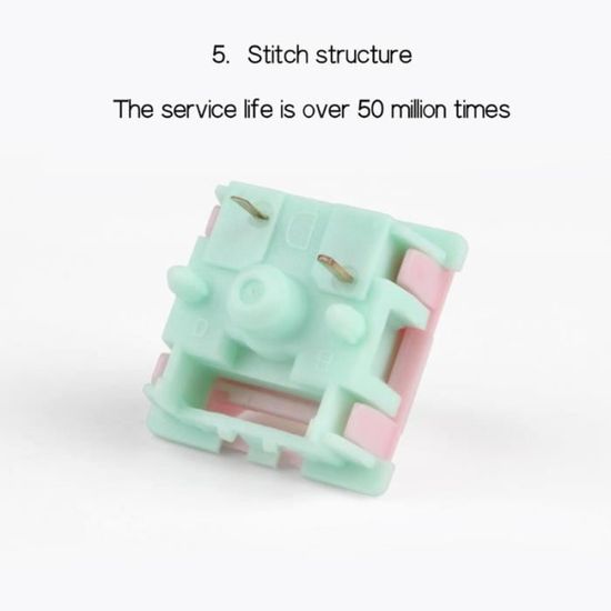 2 x Gateron Mechanical Keyboard Linear Switches Keyfirst Cream 62gf ...