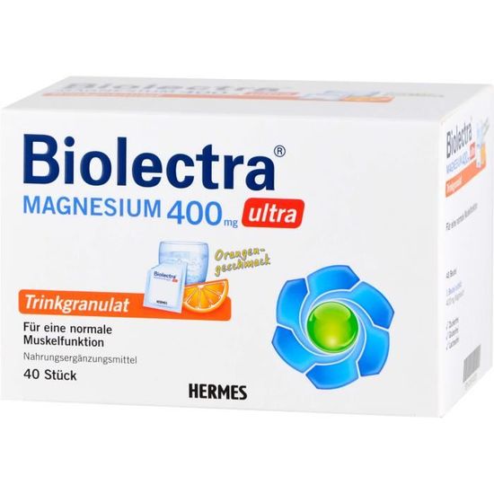 Biolectra Magnesium 400 mg ultra orange Trinkgranulat, 40 pc Sachets ...