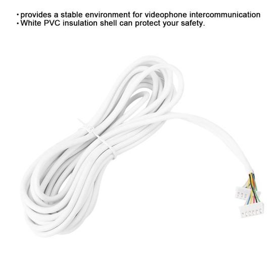 Câble À 6 Conducteurs Câble Téléphonique, Câble D' Vidéo Blanc De Coque ...
