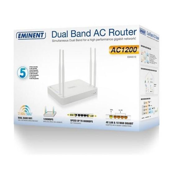 Router Eminent EM4510 Wifi AC1200 4 x 4 dBi - Cdiscount Informatique