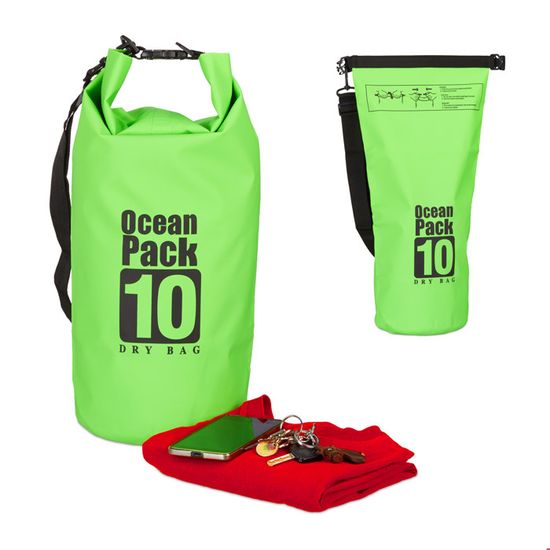 Relaxdays Sac étanche Ocean Pack 10 litres léger compact extérieur ...