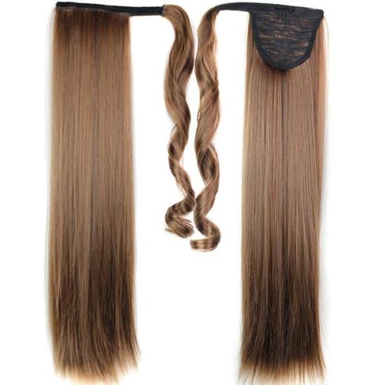 60cm Long Droit Pincer Dans Queue De Cheveux Faux Cheveux Queue-De ...