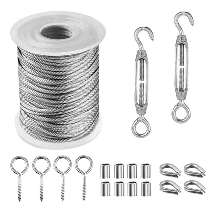 Kit de suspension de corde en acier inoxydable, câble métallique ...