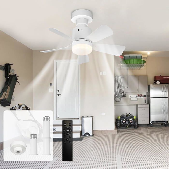 Ganeed Ventilateur de Plafond avec Lumière LED Dimmable, Plafonnier à ...