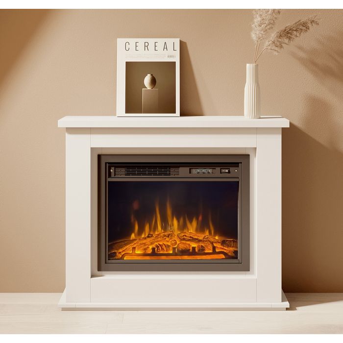 Meuble avec cheminée électrique - DESIGN AMEUBLEMENT - Alaska - Laqué ...