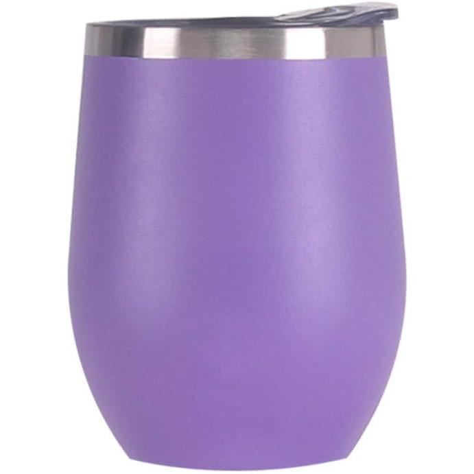 Gtell Verre À Vin Sans Pied Avec Couvercle, Double Paroi Isolé Idéal ...