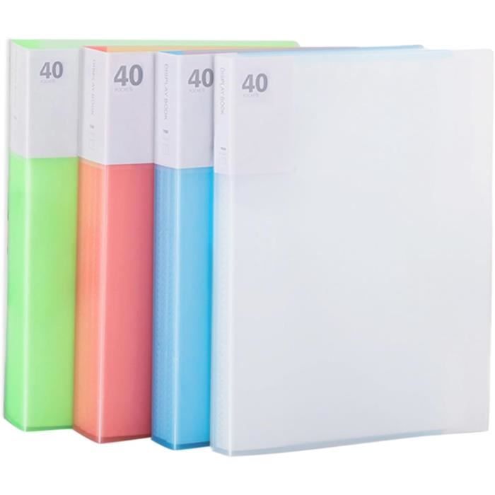 A4 Porte Vue 80 Vues, Porte Document A4 Avec Pochette Plastique, Pochette A4 Protege Document ...