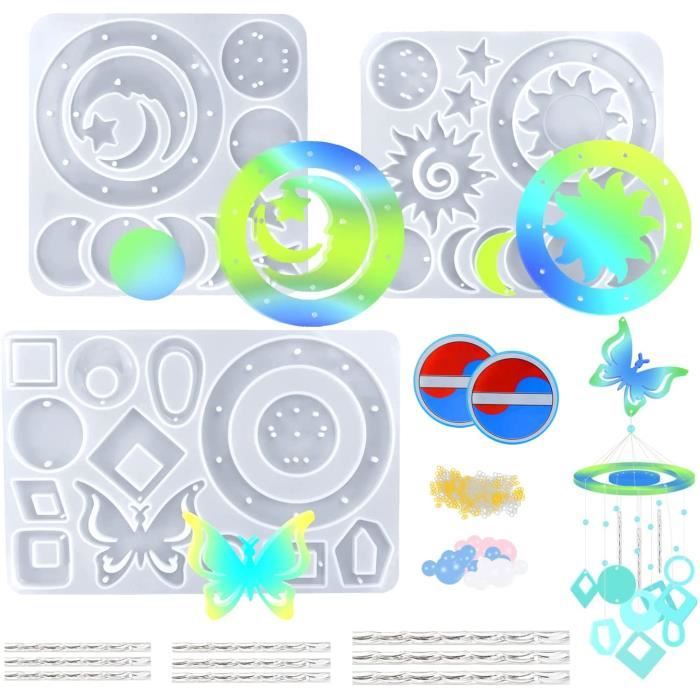 Moule Silicone Epoxy Moule Carillon Éolien Motif Silicone Moules Epoxy ...