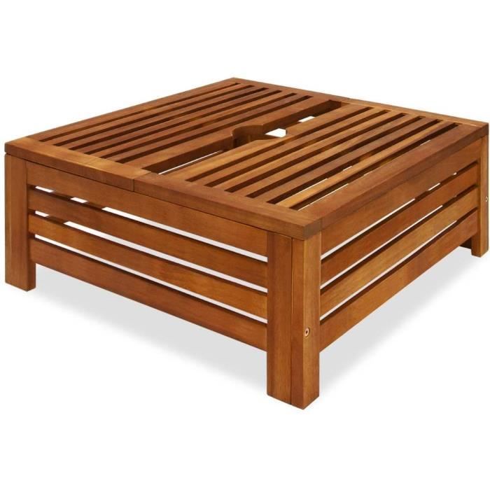 Cache pied de parasol fabriqué en bois deucalyptus diamètre maximal 9cm ...