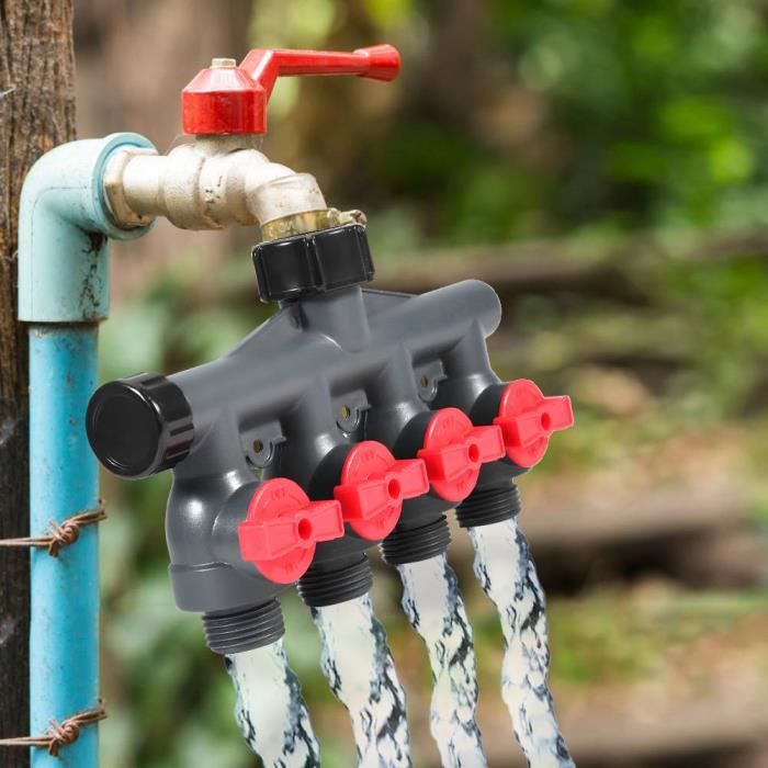 Raccord de robinet G3 / 4in Robinet d'eau robuste Tuyau Splitter Valve ...
