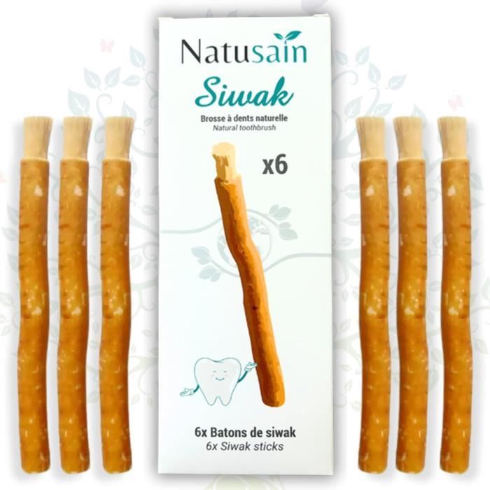 6X Siwak Baton Miswak D'Arak En 100% Naturel - Brosse À Dents ...