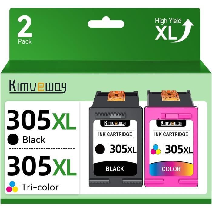 305 XL Noir et Couleur Cartouche d'encre Remplacement pour Cartouches d'encre HP 305 XL HP305XL ...