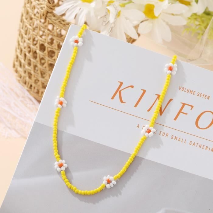 Chaine De Cou Vendue Seule Z7IRG Boho couleur riz perle collier ras du ...