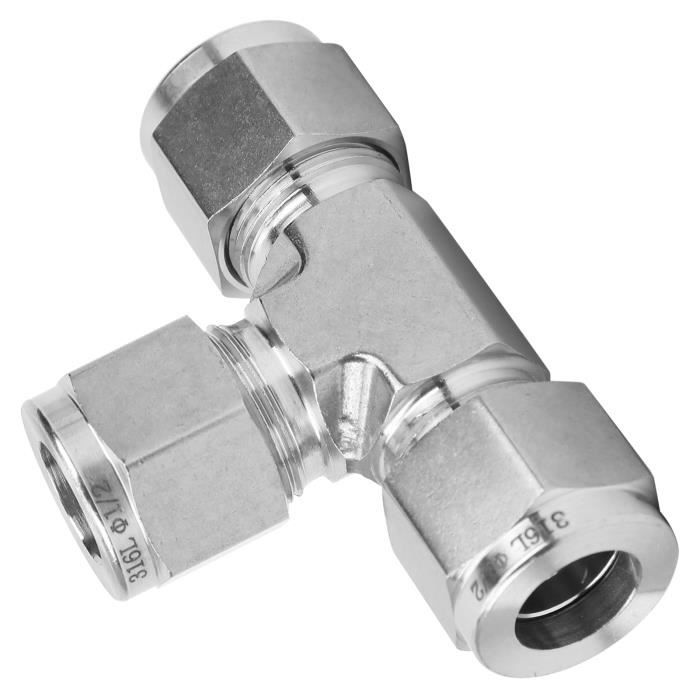 Connecteur de virole de compression - EJ.LIFE - Droit - Acier inoxydable 316 - 1/8 - Haute ...
